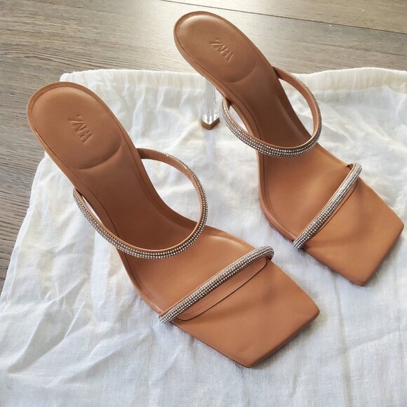 Zara | Shoes | Zara Crystal Heels | Poshmark